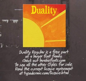 Duality font