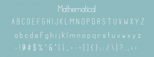 Mathematical font