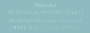 Mathematical font