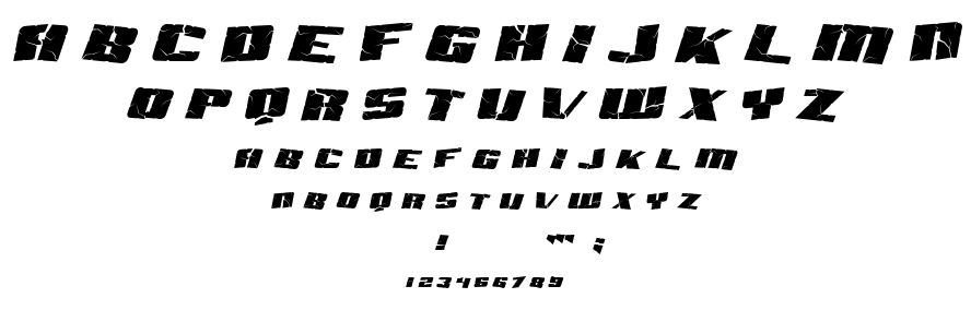 SF Aftershock Debris font